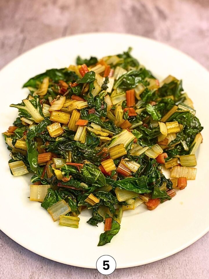 Simple Sautéed Rainbow Chard - The Leafy Table